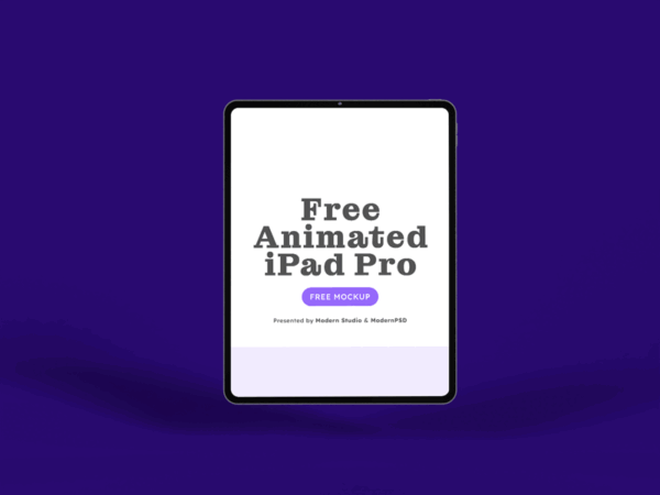 Free Animated iPad Pro Mockup
